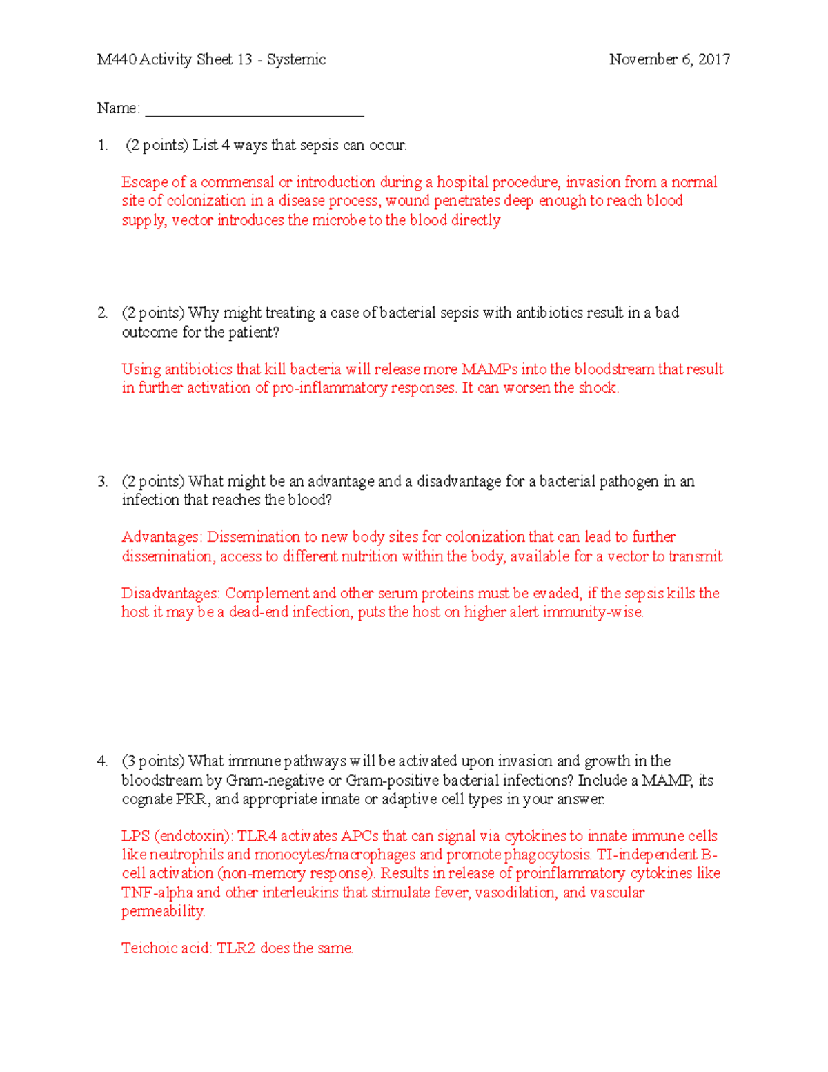 13 Systemic - KEY - Lecture notes 13 - M440 Activity Sheet 13 ...