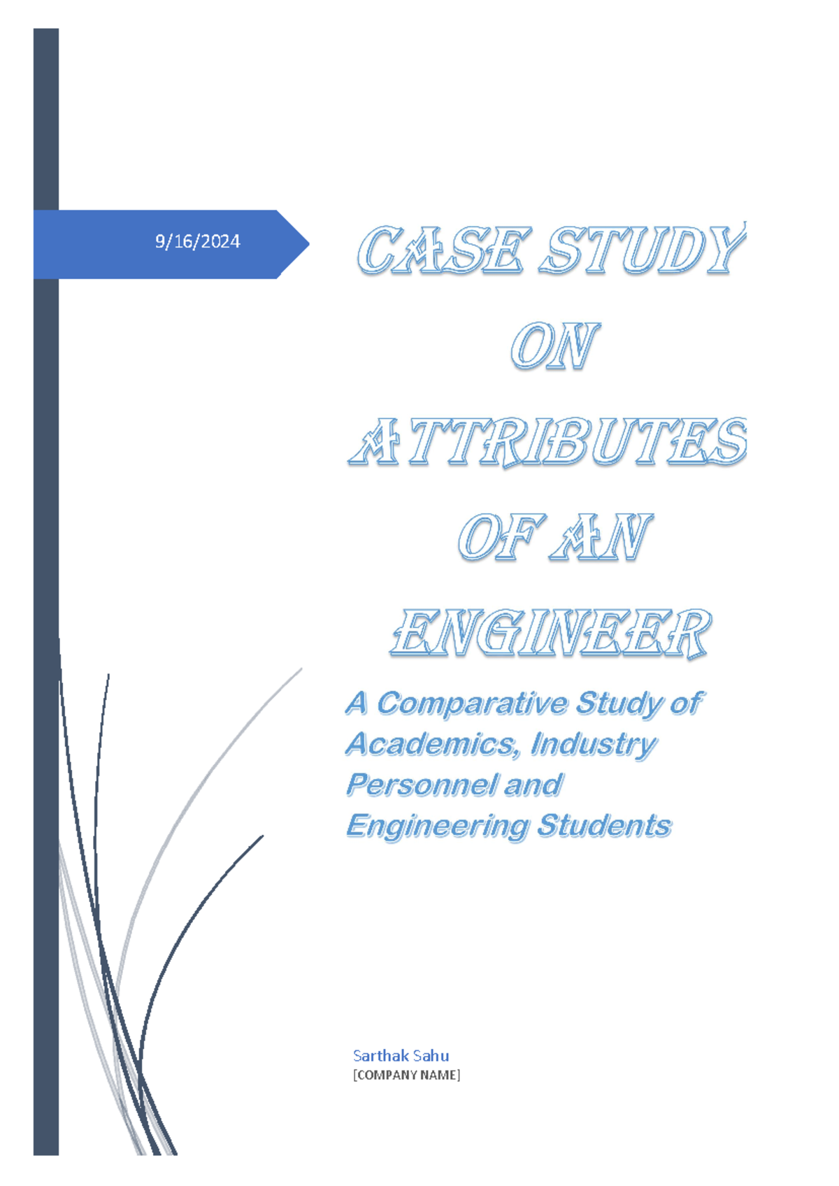 Case study on attributes Of an Engineer - CASE STUDY ON ATTRIBUTES OF ...