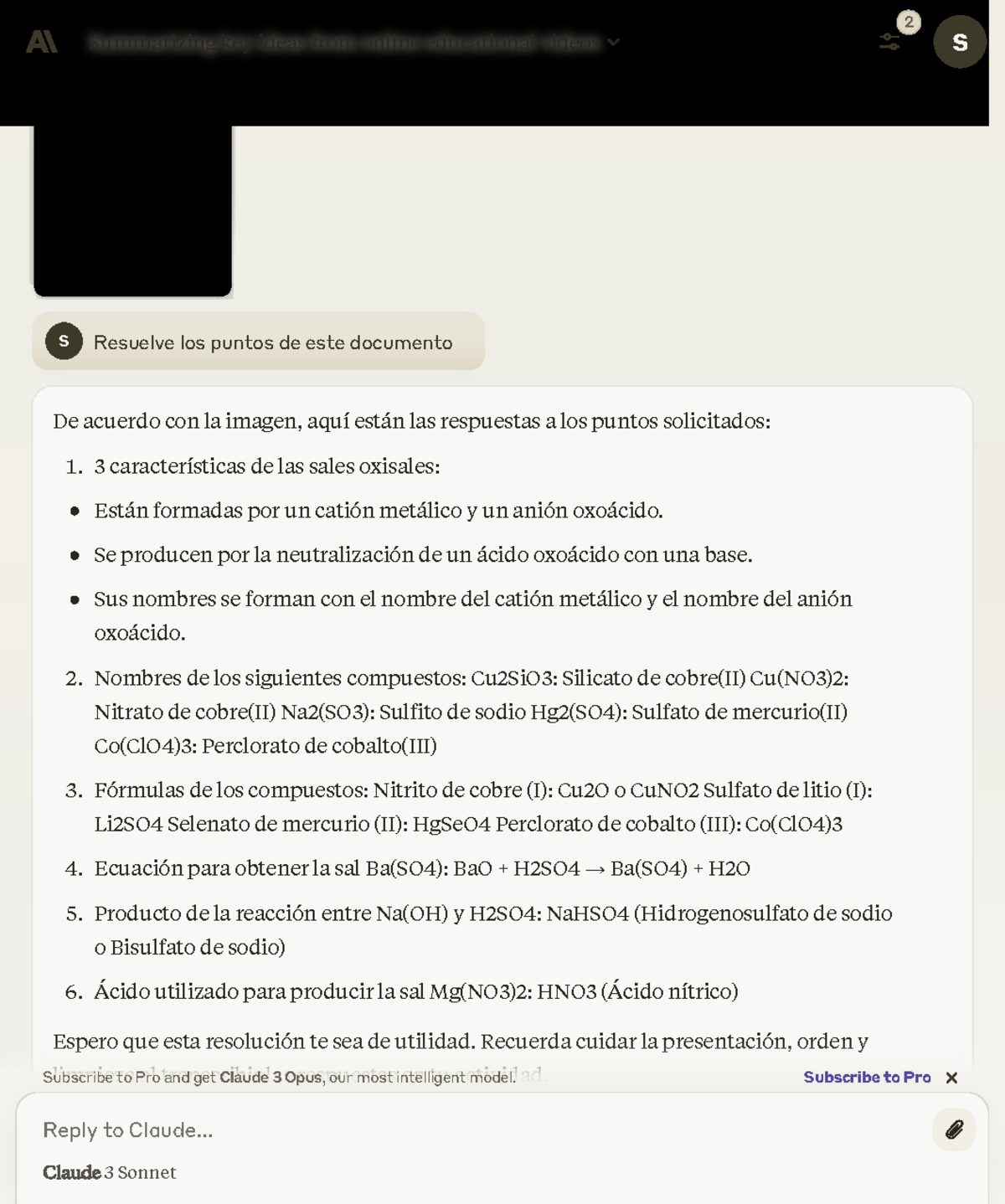 Claude - Documento de la vida - S Resuelve los puntos de este documento ...