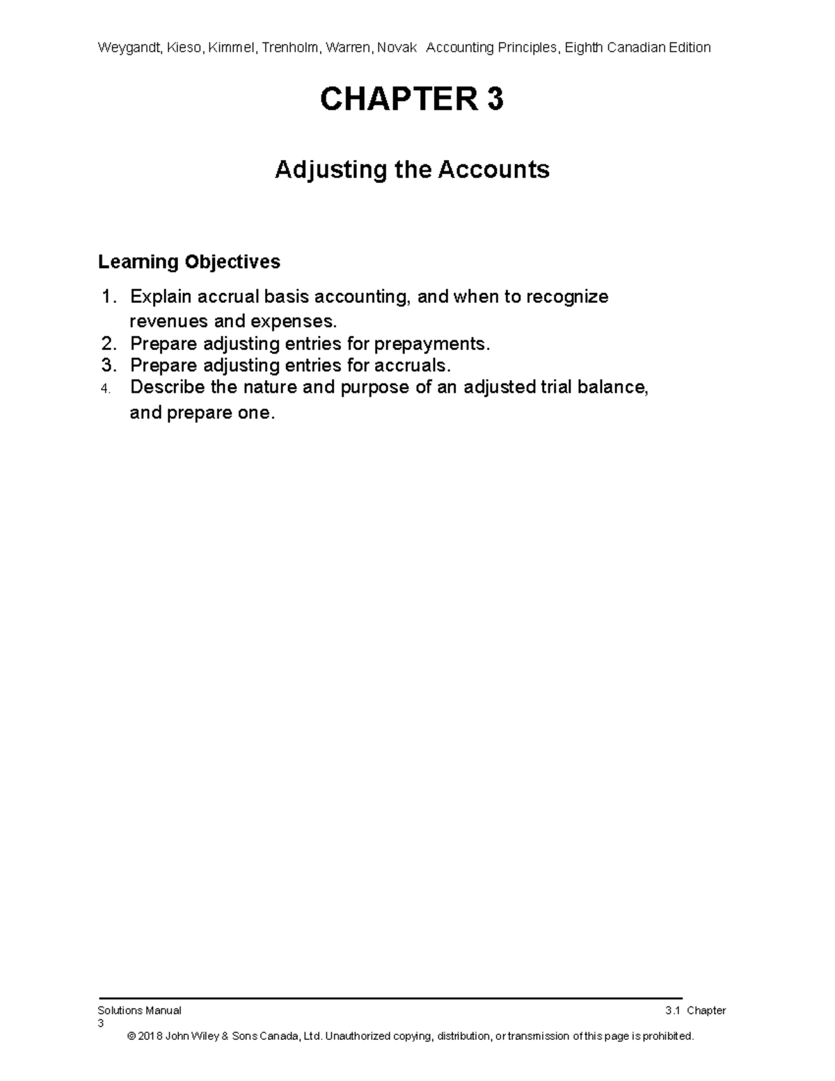 Ch03 - jffhdgsxdhjfgkhljkl - CHAPTER 3 Adjusting the Accounts Learning ...