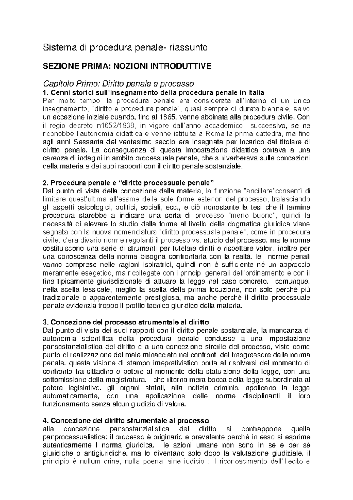 Sistema di procedura penale ubertis - Sistema di procedura riassunto ...