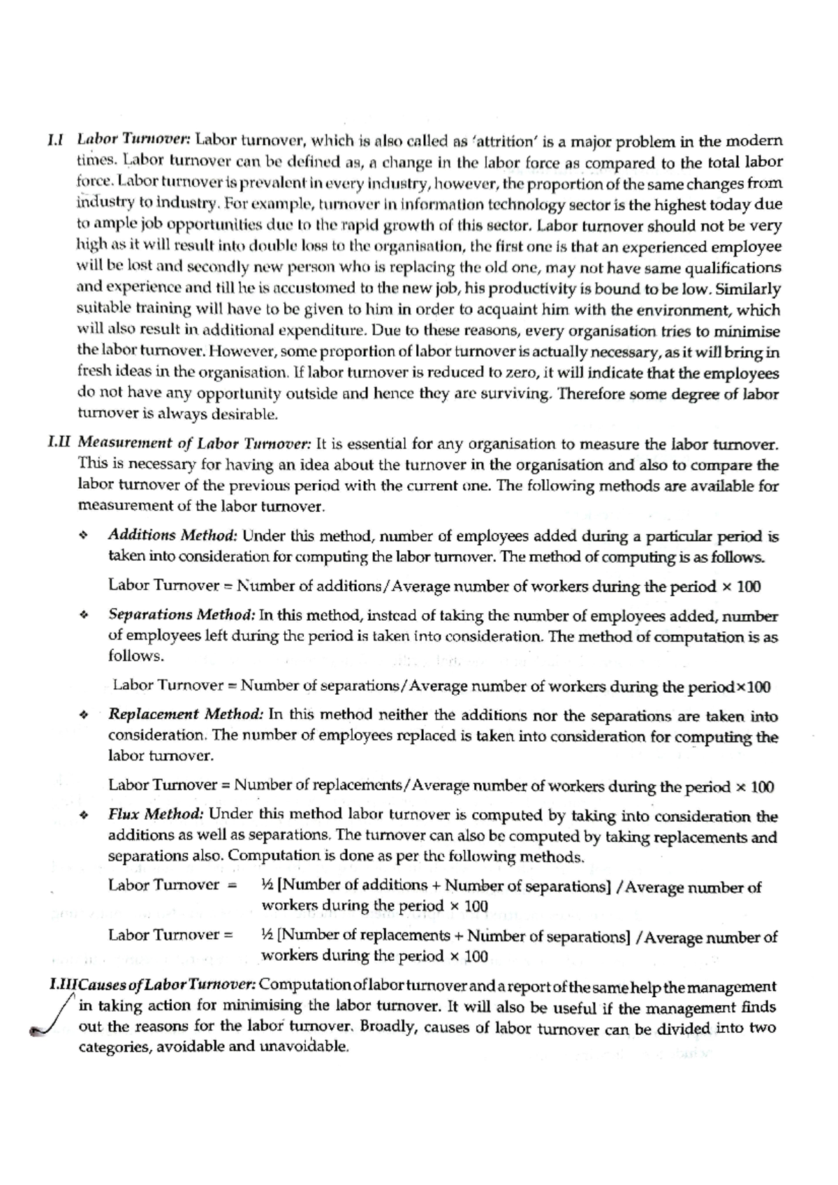 Labour turnover - It's lecture notes - Accountancy - Studocu