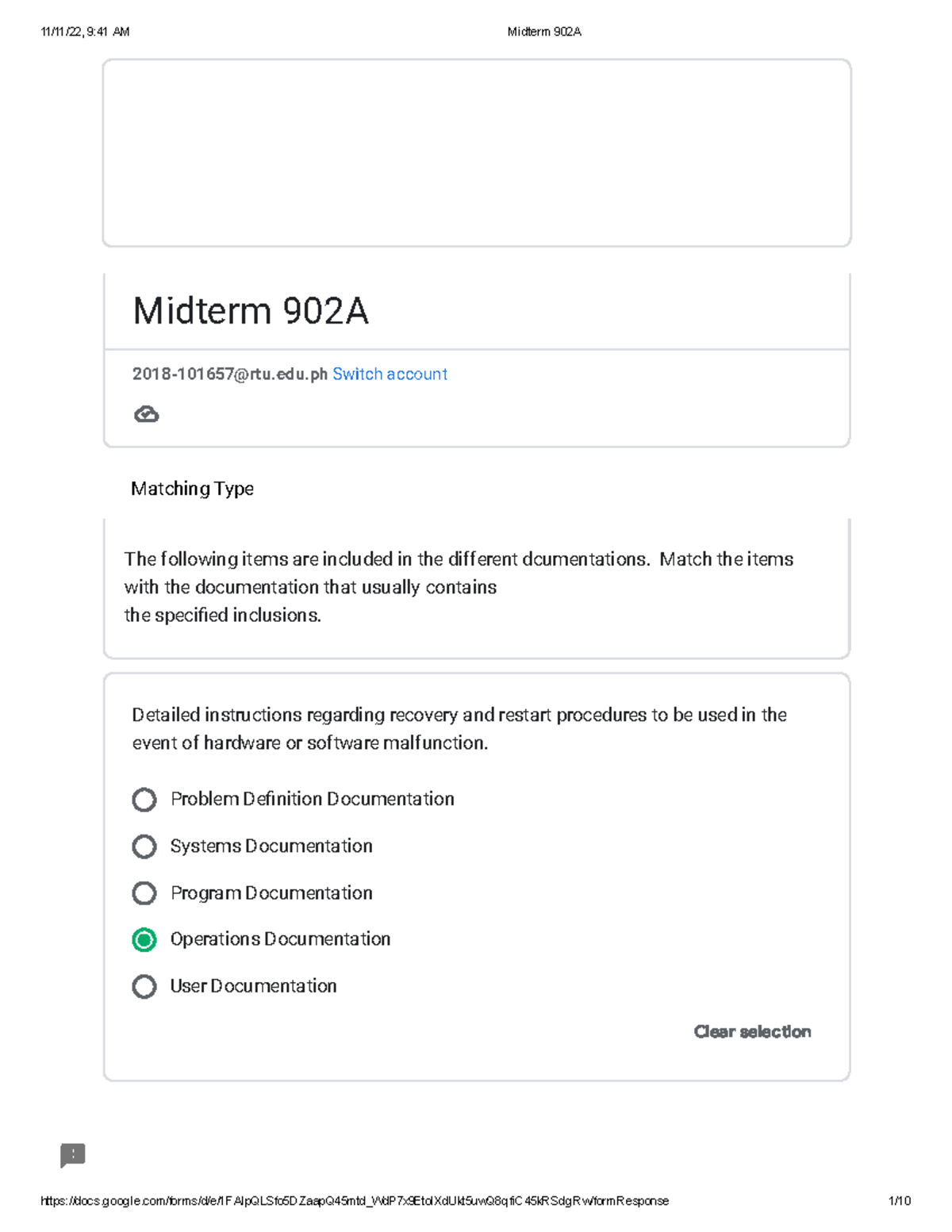 Page2 - n/a - Matching Type The following items are included in the ...
