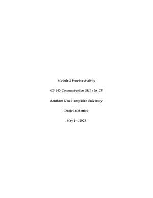 CJ 140 5-2 Project One - 5-2 Project One CJ 140 Communication Skills in ...