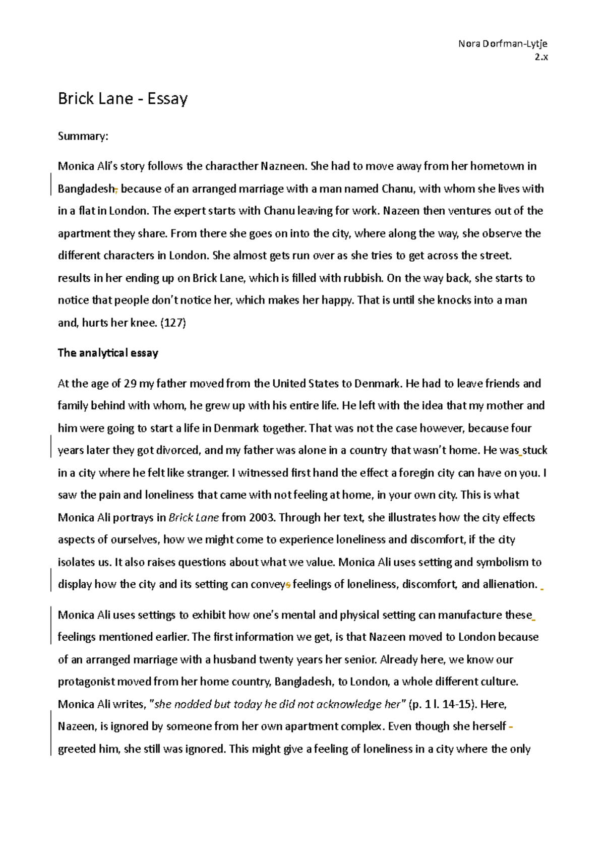 Brick Lane afleverig 2 endelig - Nora Dorfman-Lytje 2 Brick Lane ...