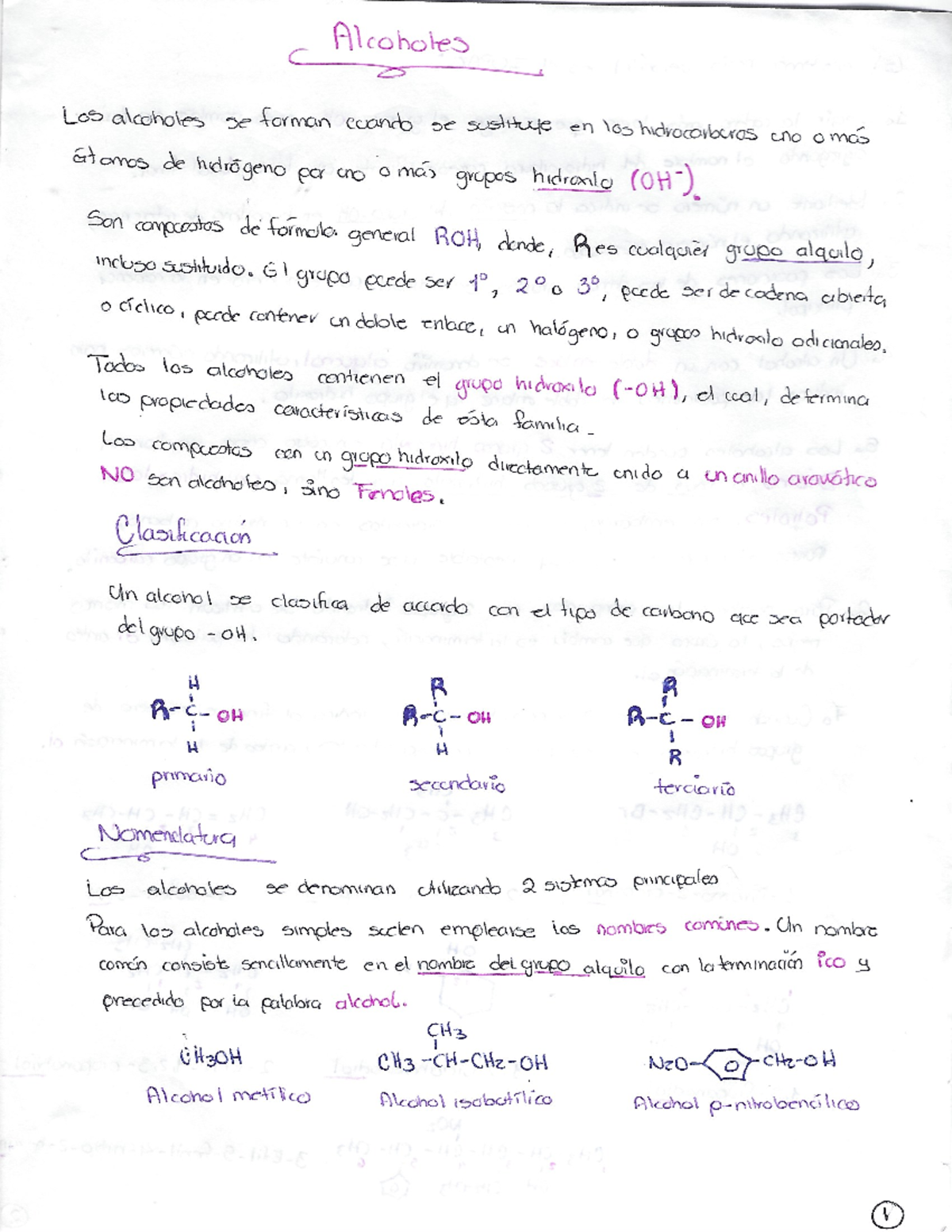 Grupos alcoholes - Química Orgánica - Studocu