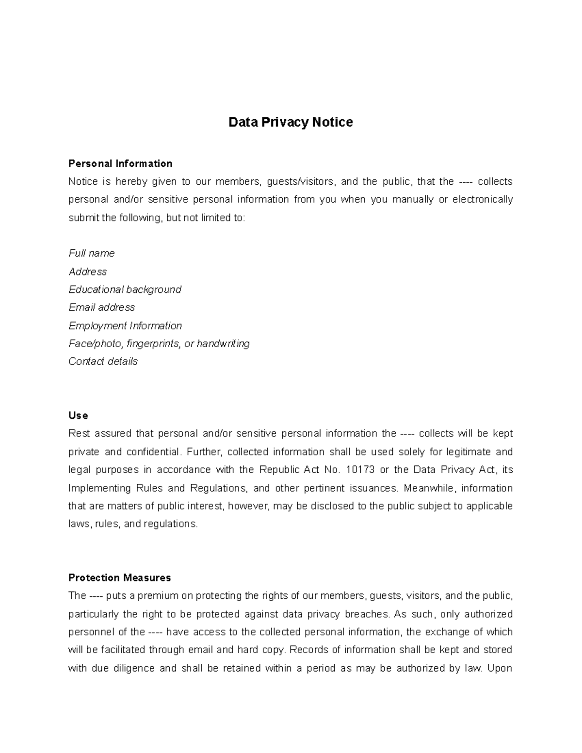 Dpn - data privacy - Data Privacy Notice Personal Information Notice is ...
