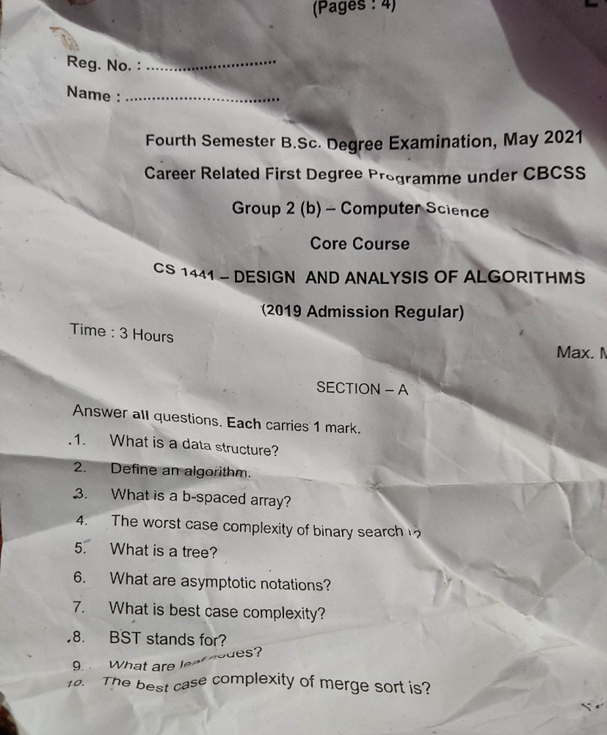 Design and analysis of algorith - Studocu