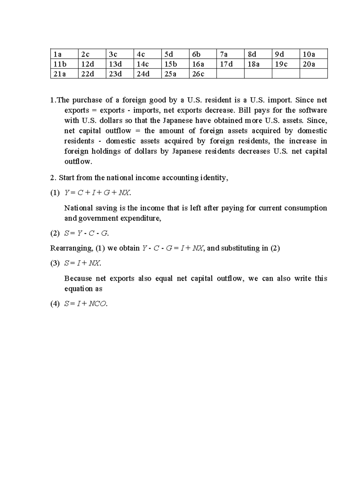 Chapter 4 keys - nothing - 1a 2c 3c 4c 5d 6b 7a 8d 9d 10a 11b 12d 13d ...