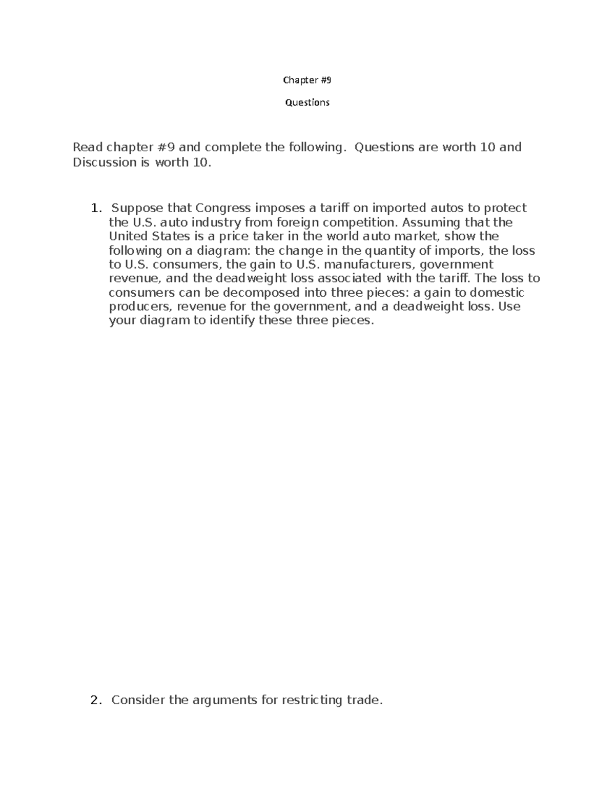 Chapter #9 Questions - Weekly assignment - Chapter Questions Read ...
