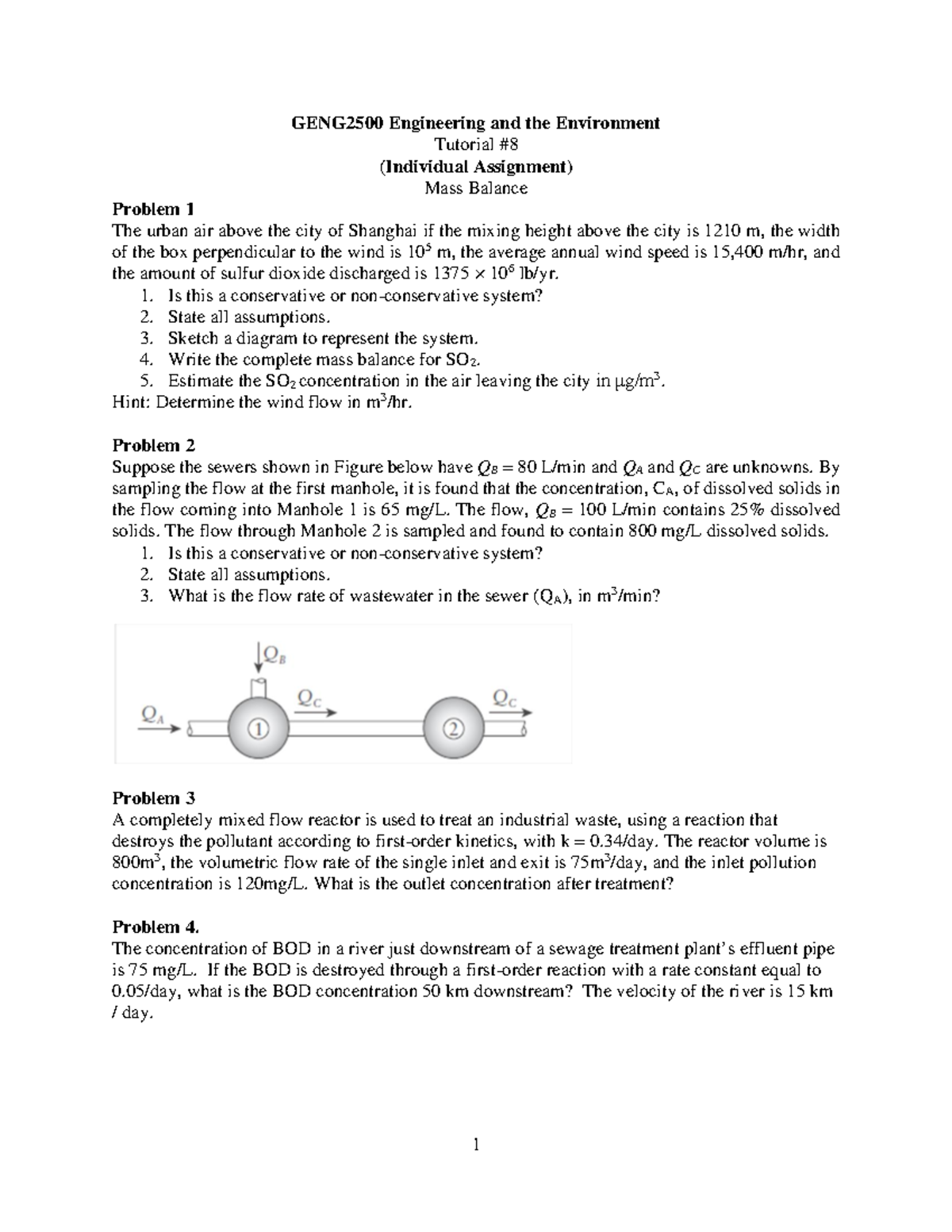 GENG2500 Tutorial 8 - Study Guide - 1 GENG2500 Engineering and the ...