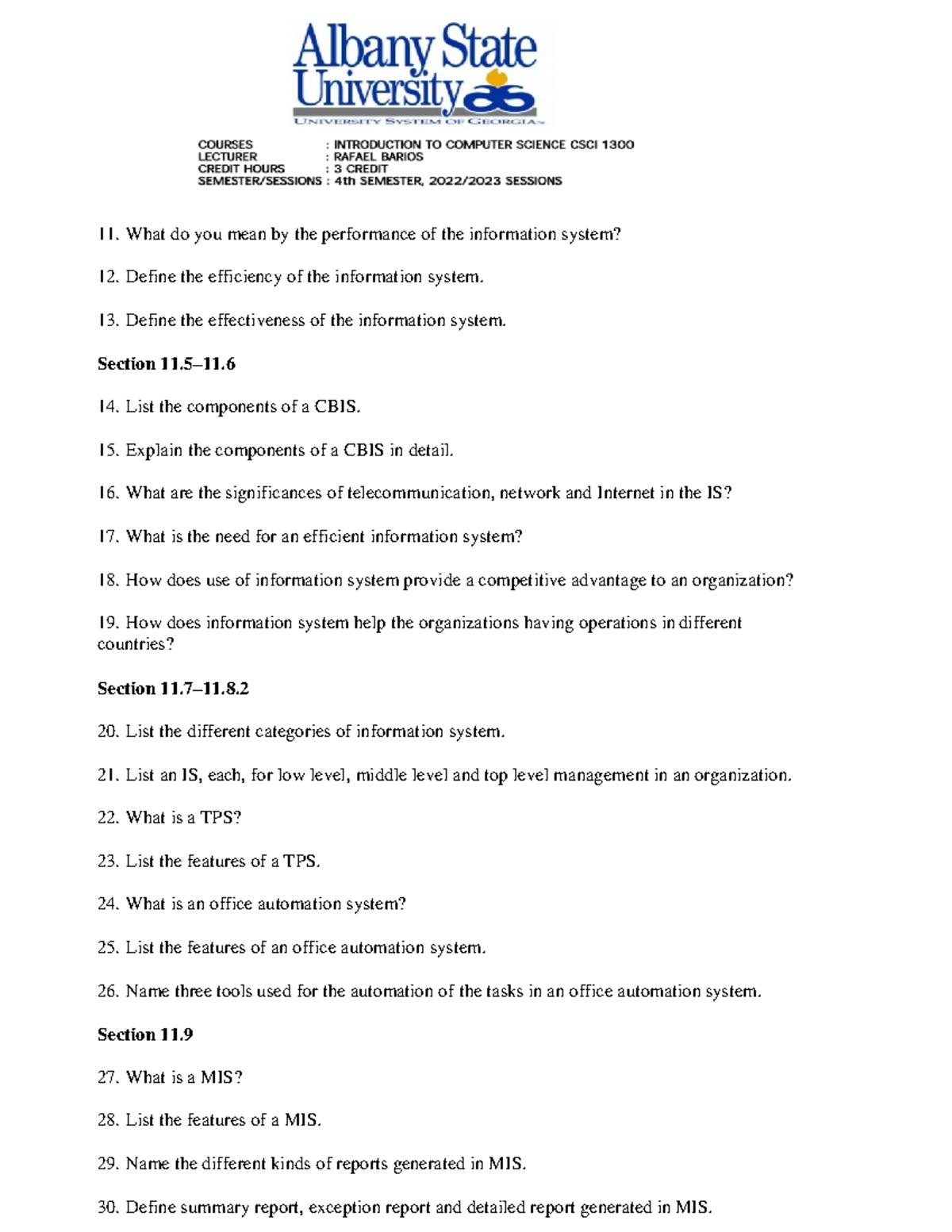 CSCI 1300 Introdution TO Computer Science BAB 20230421 044521-8 - What ...