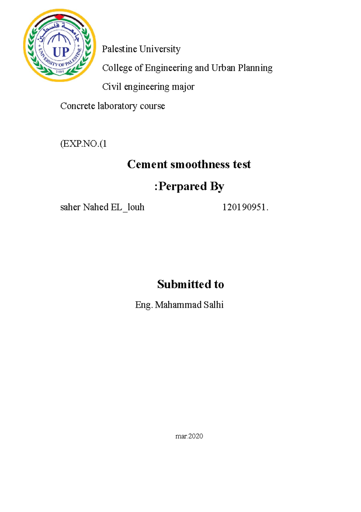 Palestine University - نسخة - Palestine University College of ...