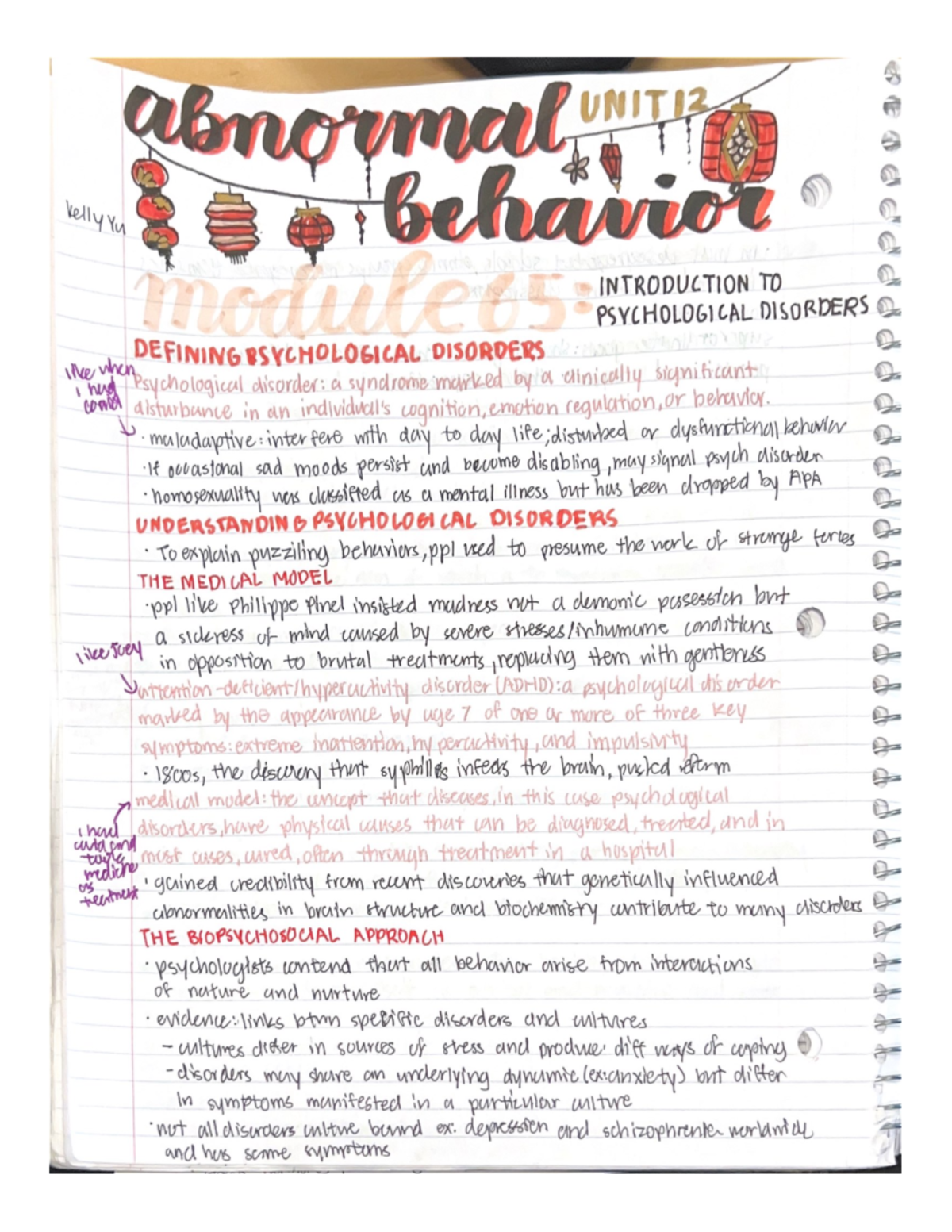 Ap Psychology Unit 12 - abnormal Yu behavior modulee INTRODUCTION TO PSYCHOLOGICAL DISORDERS ...