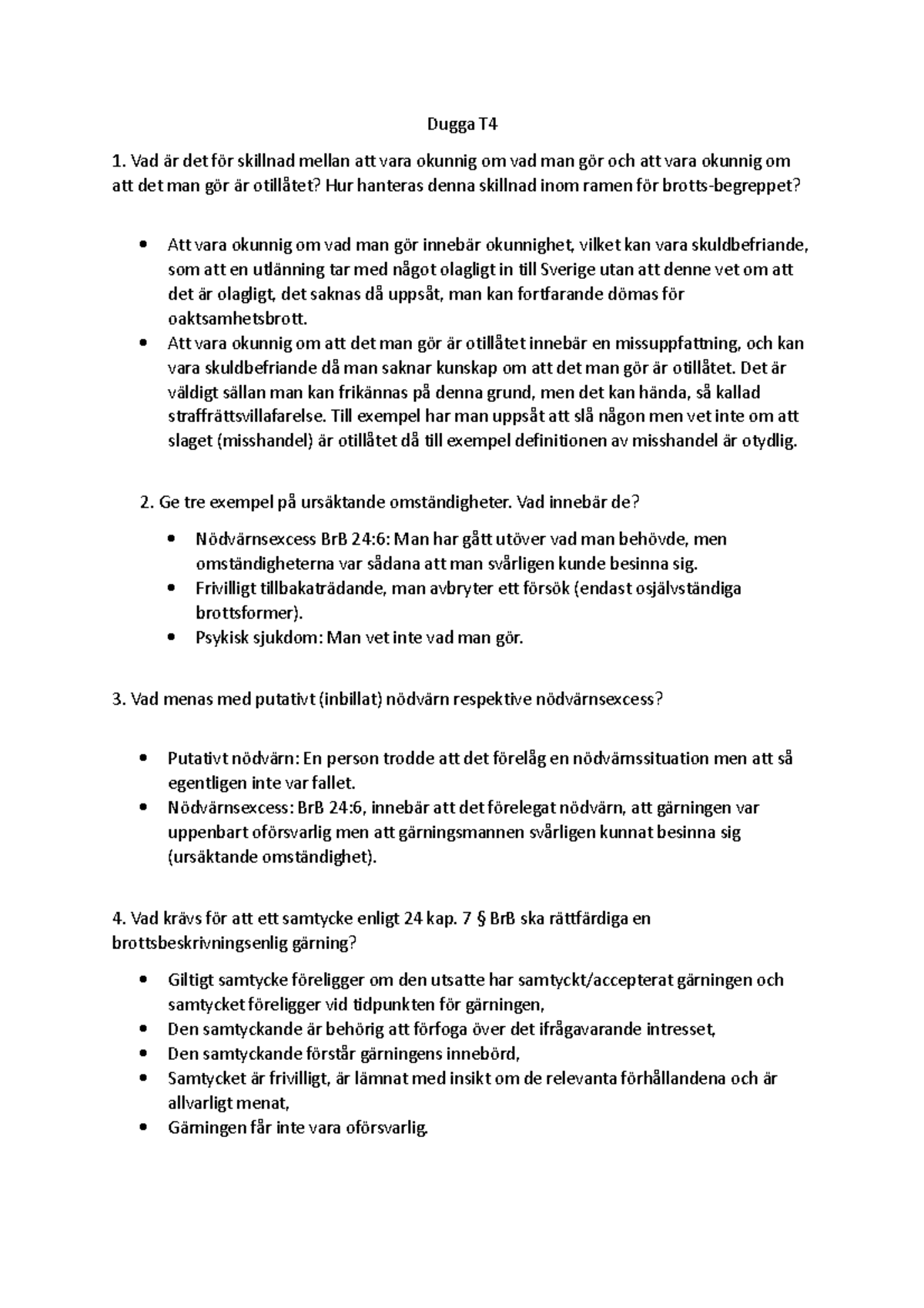 Dugga T4 - Dugga T Vad är det för skillnad mellan att vara okunnig om ...