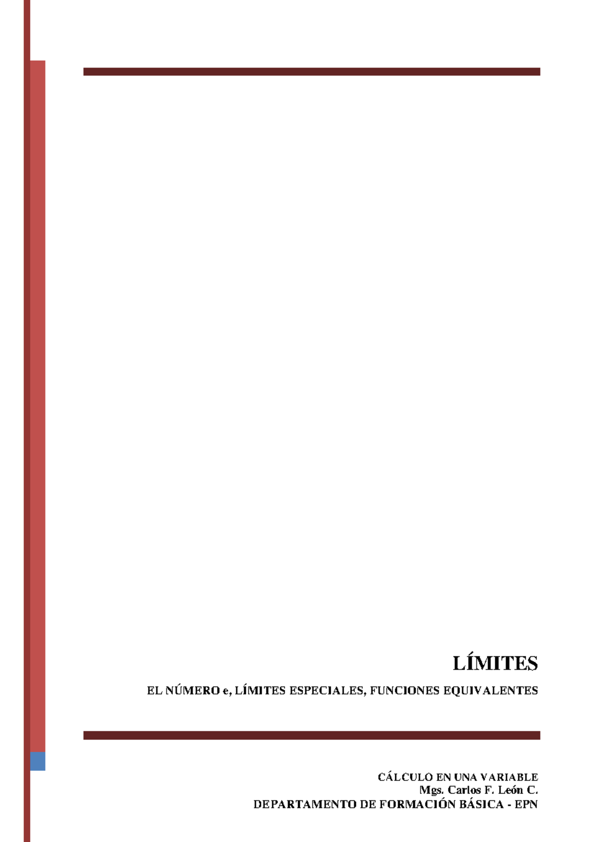 Limite Y Derivadas Clase Nr5 Límites Especiales Y FUN Equivalentes ...