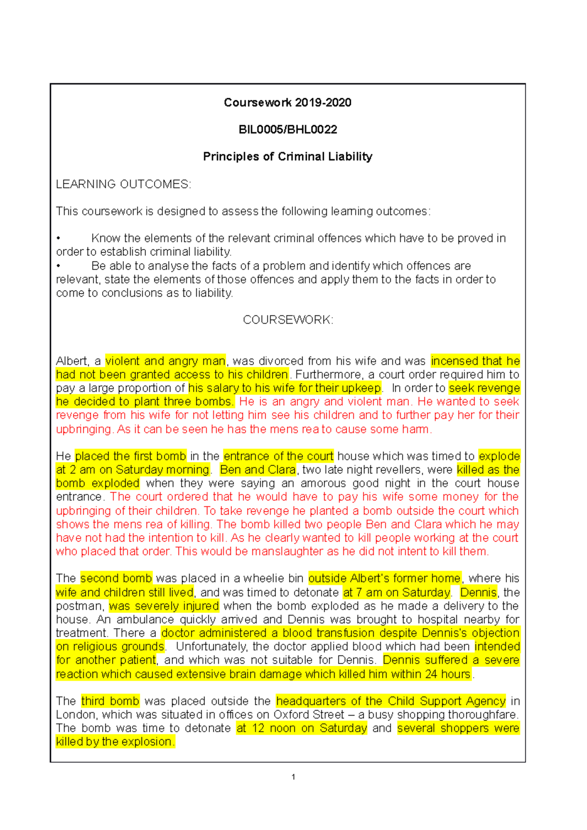 Coursework Question - University of Huddersfield - Coursework 2019 ...