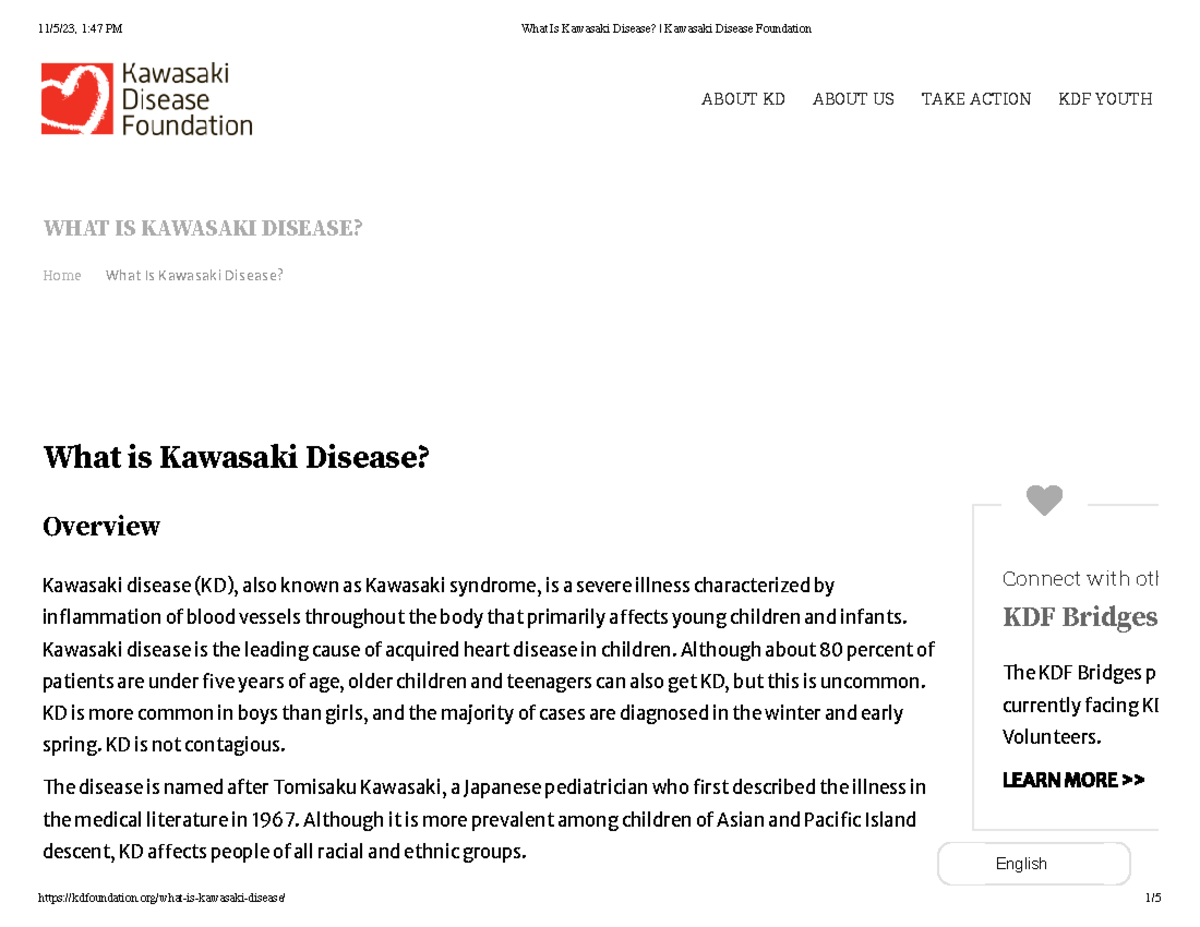 What Is Kawasaki Disease PDF - kdfoundation/what-is-kawasaki-disease/ 1 ...
