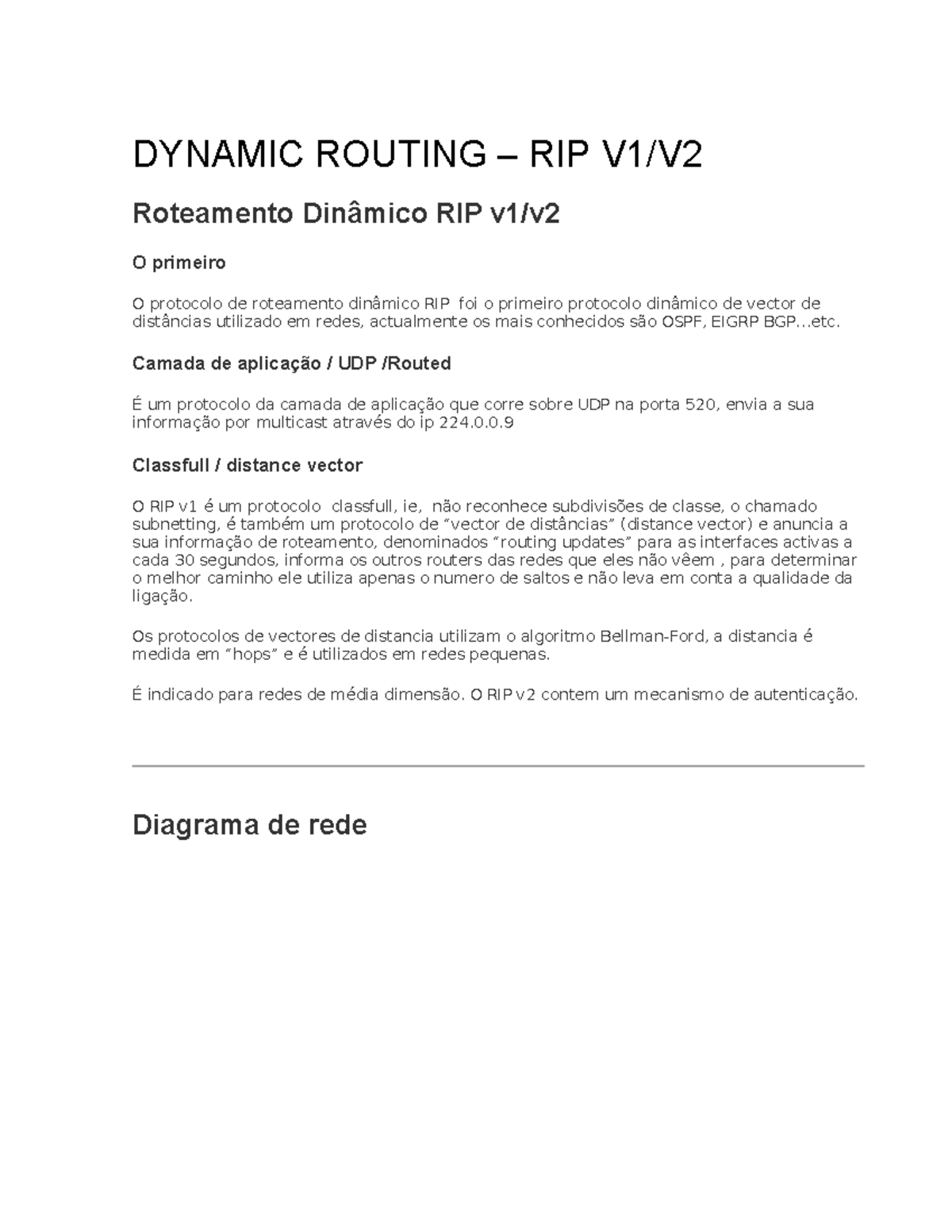 Dynamic Routing 104827 - DYNAMIC ROUTING – RIP V1/V Roteamento Dinâmico ...