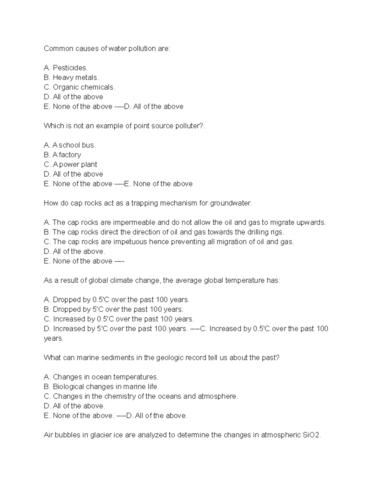 Geology 101 Final 50 Common Causes Of Water Pollution Are A geology-101-final-50-common-causes-of-water-pollution-are-a