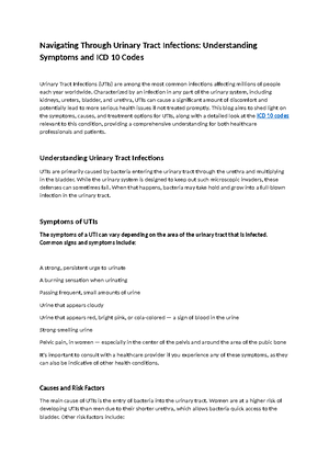 Understanding the ICD 10 Codes for Urinary Tract Infections ...
