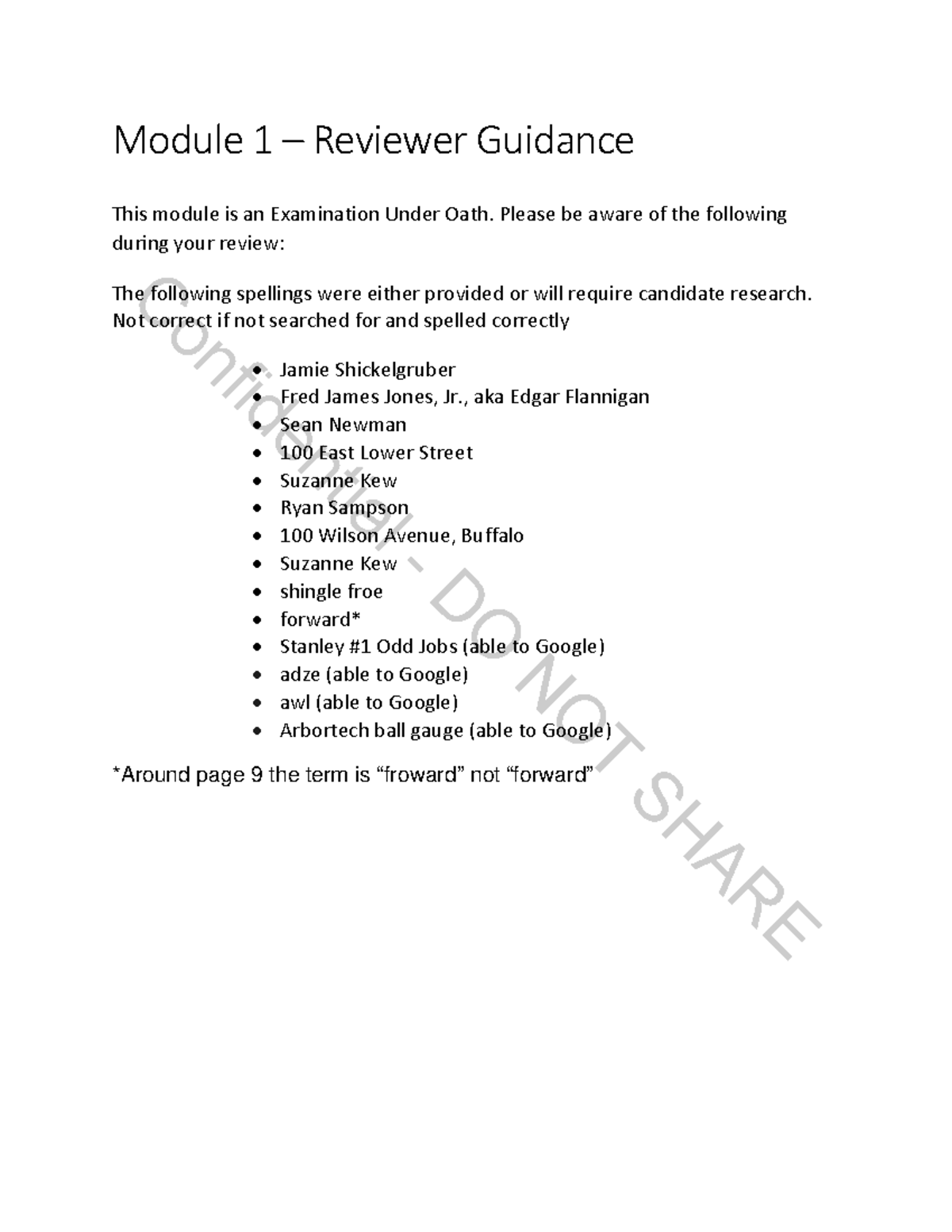 Module 1 – Reviewer Guidance - Module 1 – Reviewer Guidance This module ...