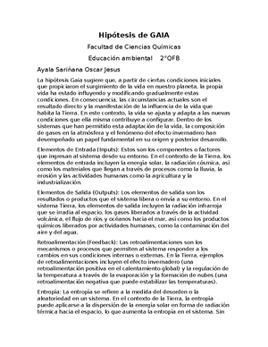 Hipotesis Gaia - Universidad Juárez del Estado de Durango. Resumen ...