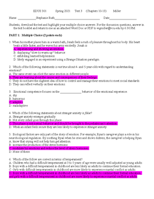 Test 4 VCU Spring 2021 - paper - EDUS 301 SPRING 2021 Final Test (Ch 14 ...
