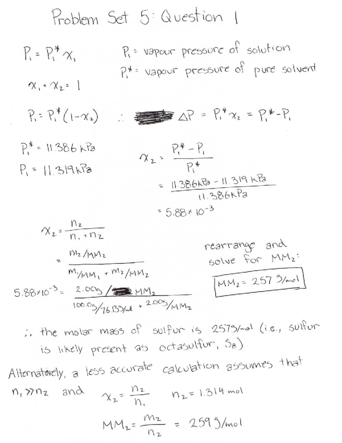 2880 Problem Set 5 Solutions Fall 2022 - Chem2880 - U of G - Studocu