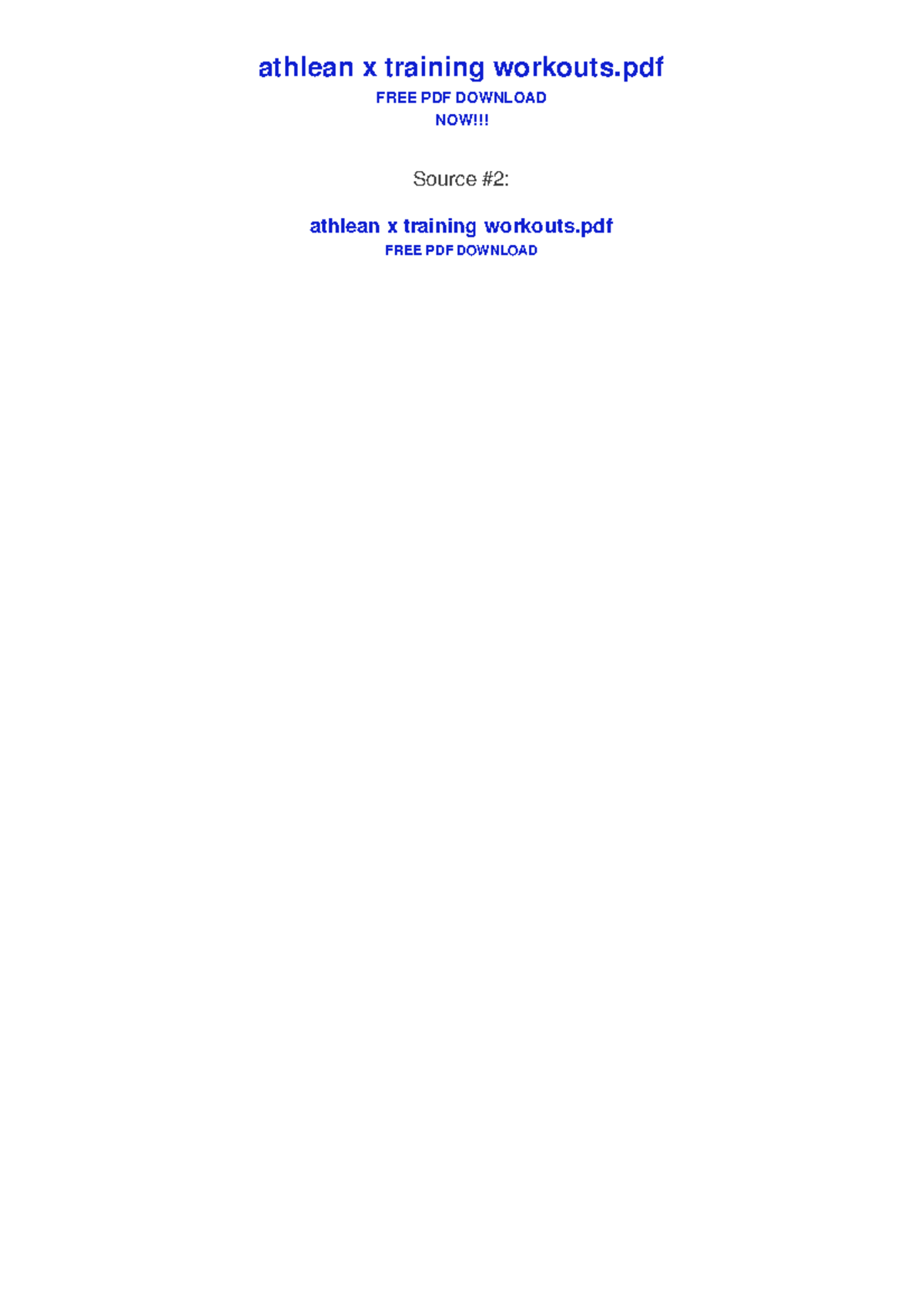 Toaz - athlean x - athlean x training workouts FREE PDF DOWNLOAD NOW ...