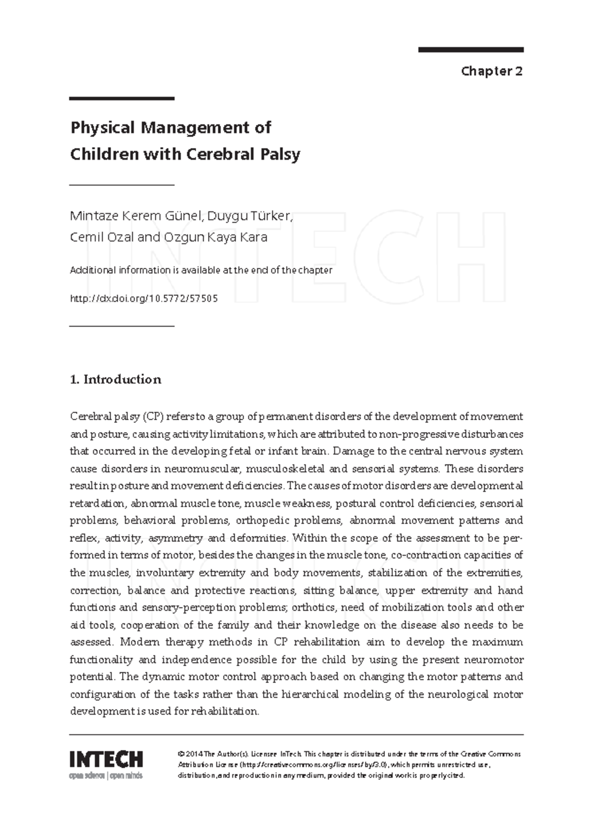Physical Management of Children with CP - Chapter 2 Physical Management ...