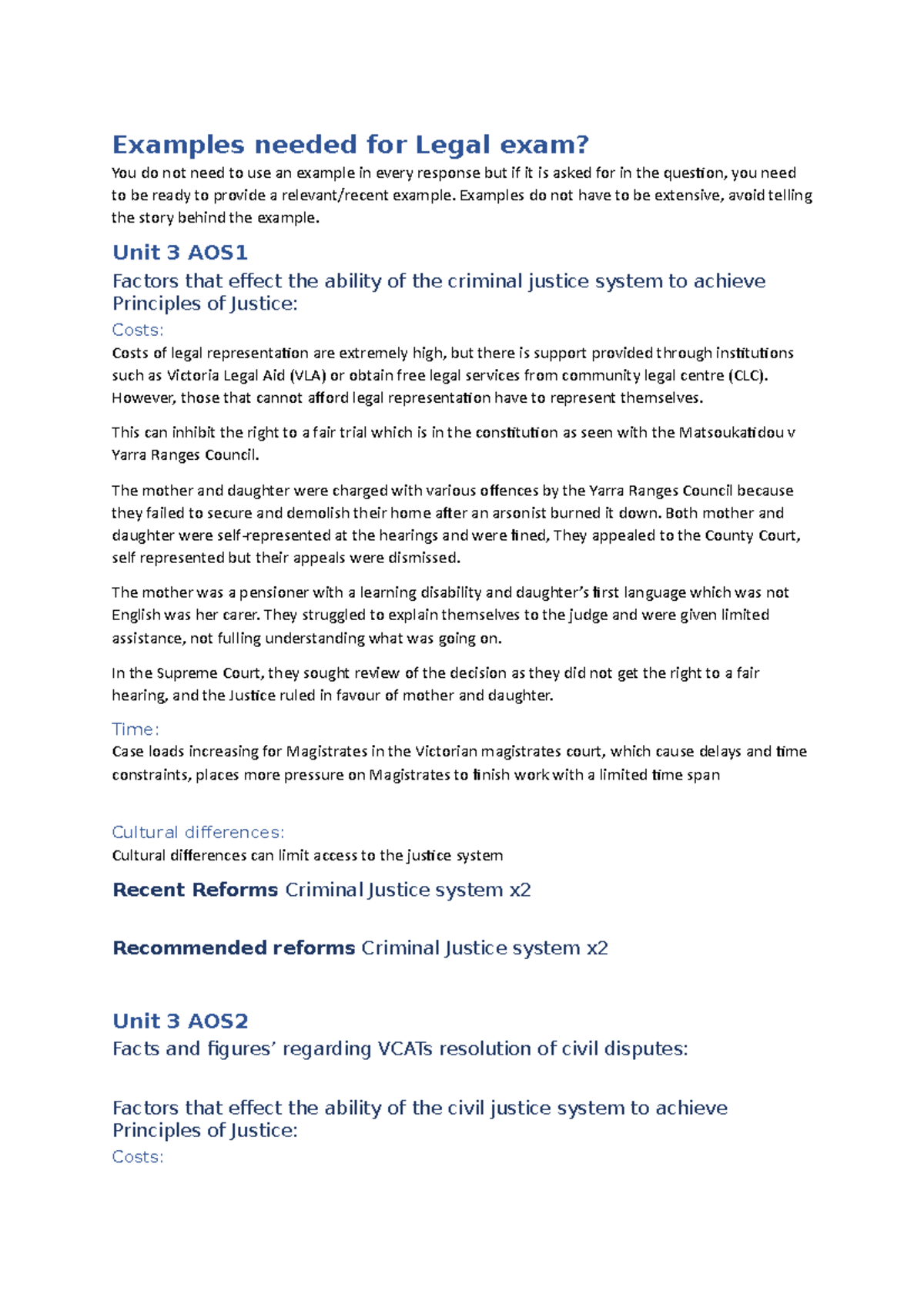 Legal Exam case studies - Examples needed for Legal exam? You do not ...