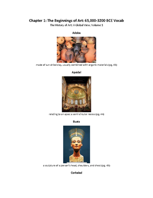 ARTH 250 Chapter 6 - lecture and reading notes - Egyptian Art from the ...