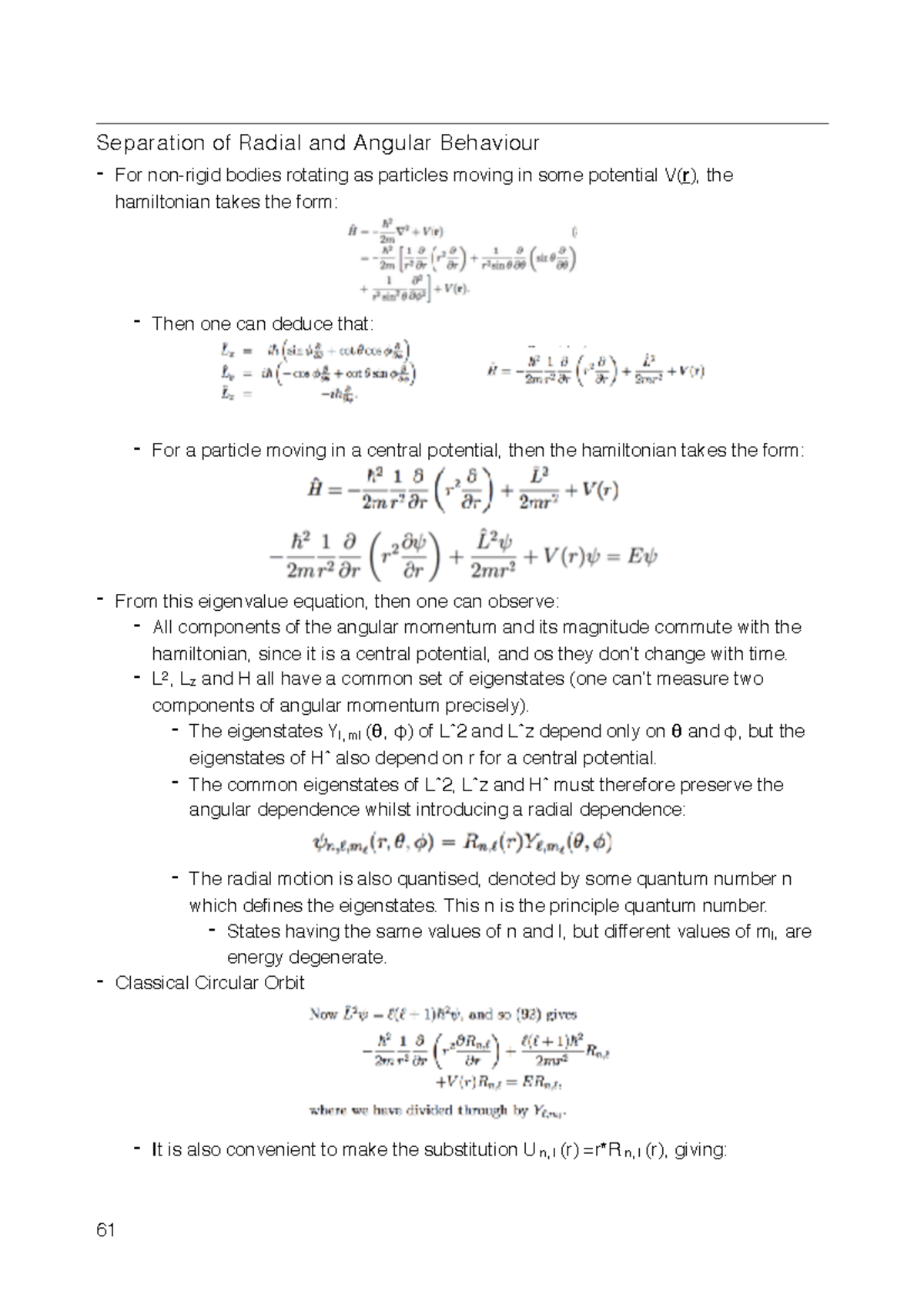 1B Natural Sciences - Physics A - Quantum Physics - Part 8 - Separation ...