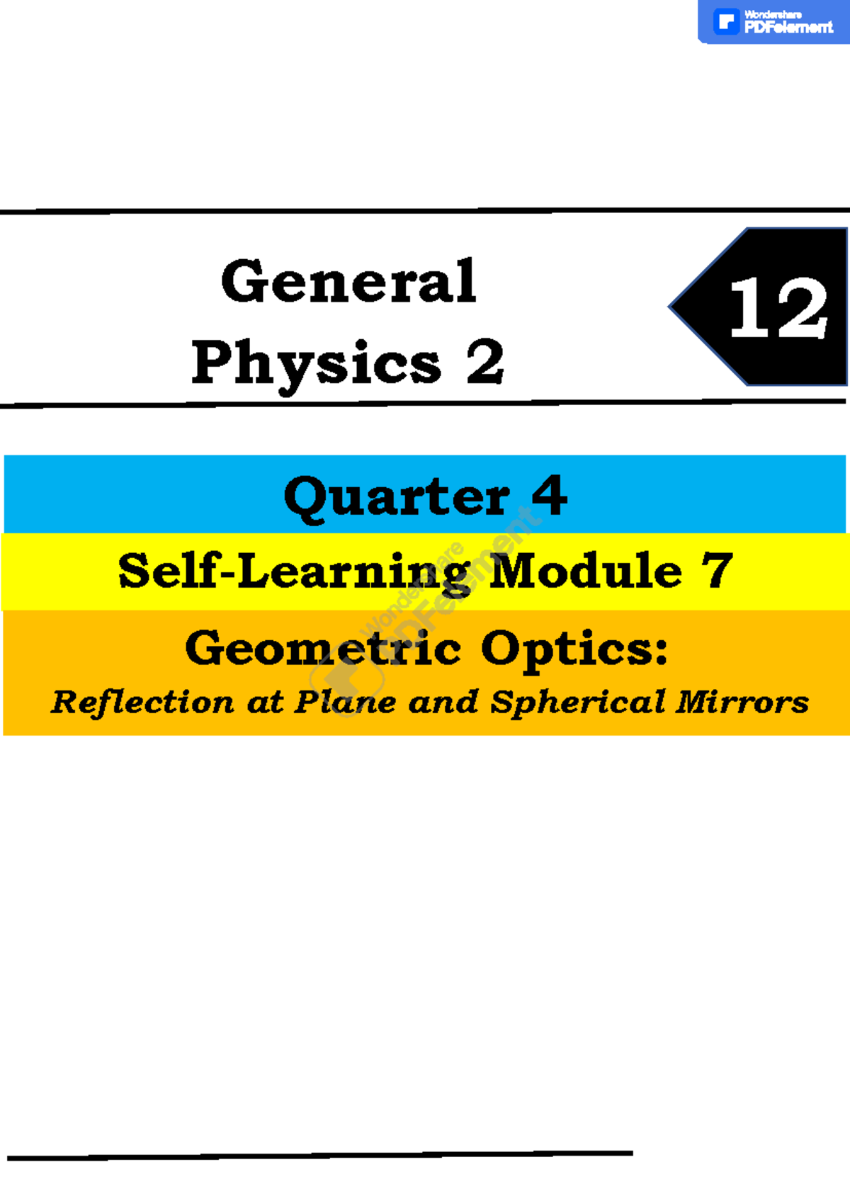LAS-Reflection-in-Mirrors - General Physics 2 12 Quarter 4 Self ...