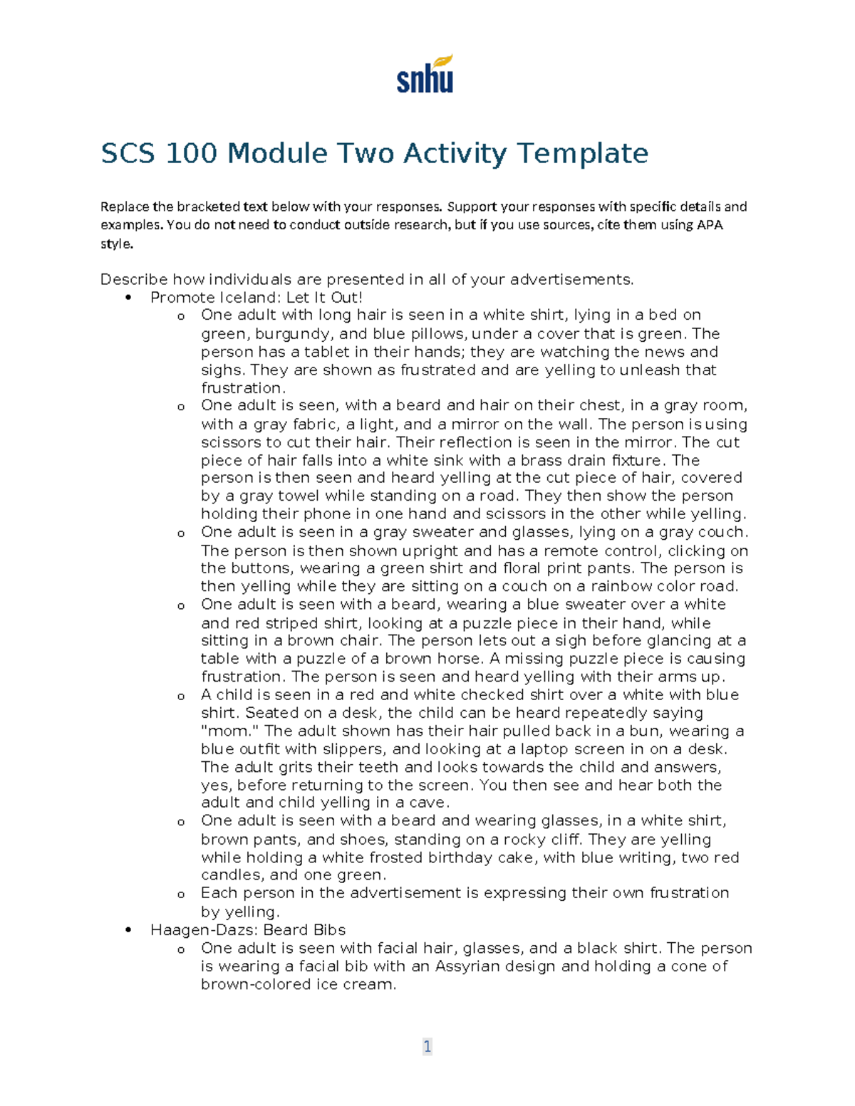 SCS 100 Module 02 Activity 2 - SCS 100 Module Two Activity Template ...