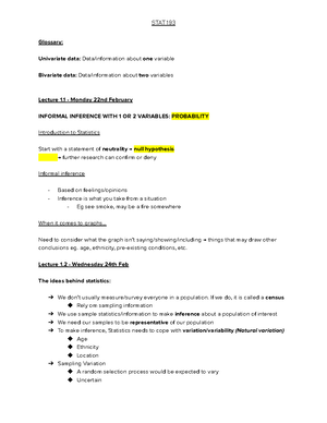 STAT Shortened Lecture Notes - ALL TESTS Test Sign Test t-Test z-Test ...