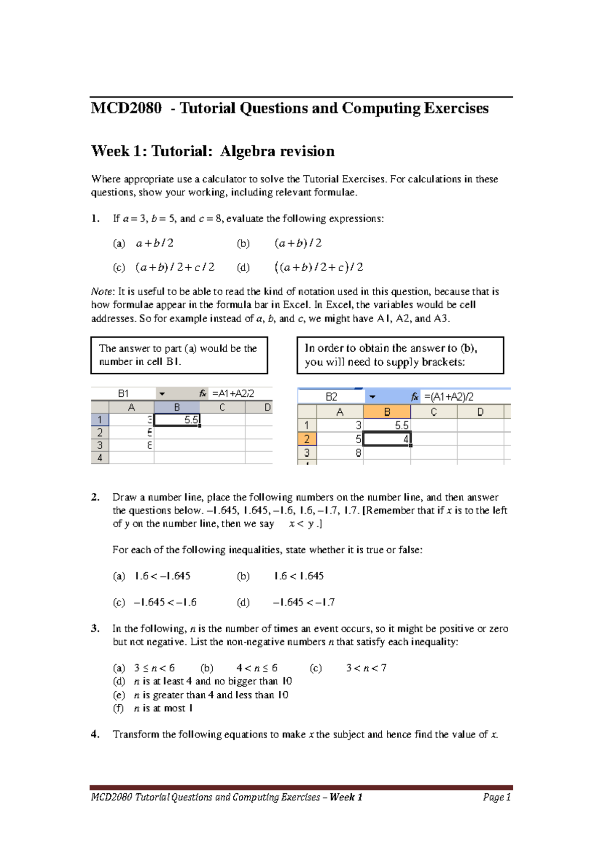 Week 1 Tut + Lab - Tute + Lab Week 1 - MCD2080 - Tutorial Questions and Computing Exercises Week ...
