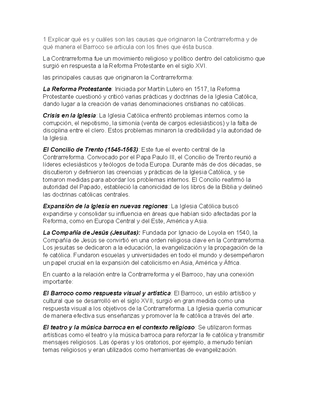 Barroco - La Contrarreforma fue un movimiento religioso y político ...