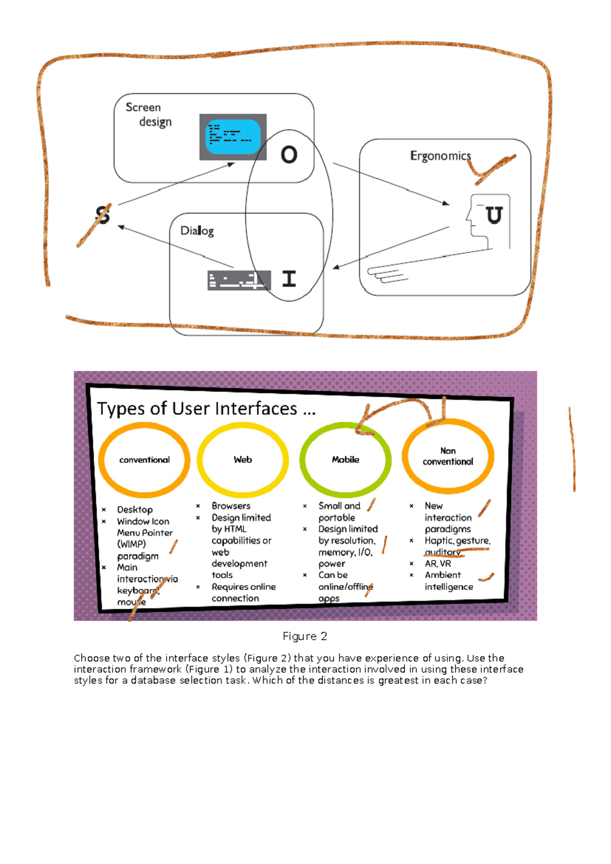 Quiz 1 - Human Computer Interaction - Figure 2 Choose two of the ...