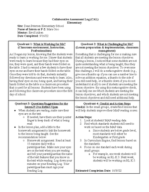 Lemov Techniques - Strategy Effectiveness Rating Date Implemented ...