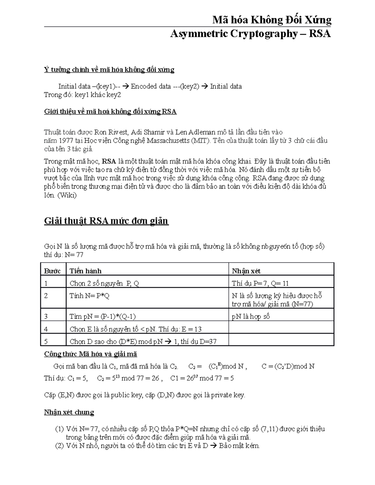 Huong Dan Ma Hoa Khong Doi Xung RSA - Mã hóa Không Đối Xứng Asymmetric ...