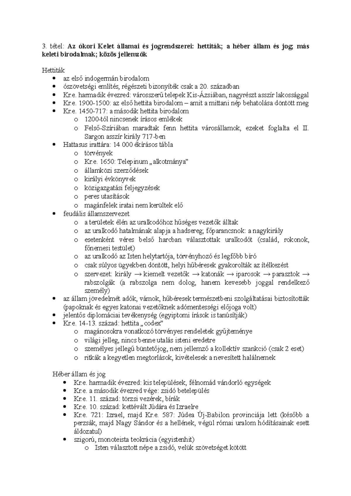 EÁJT 03 - Egyetemes állam- és jogtörténet I. - 3. Az Kelet ...