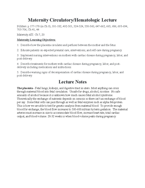 Lecture Endocrine maternal newborn - Endocrine Readings: Pillitteri: p ...