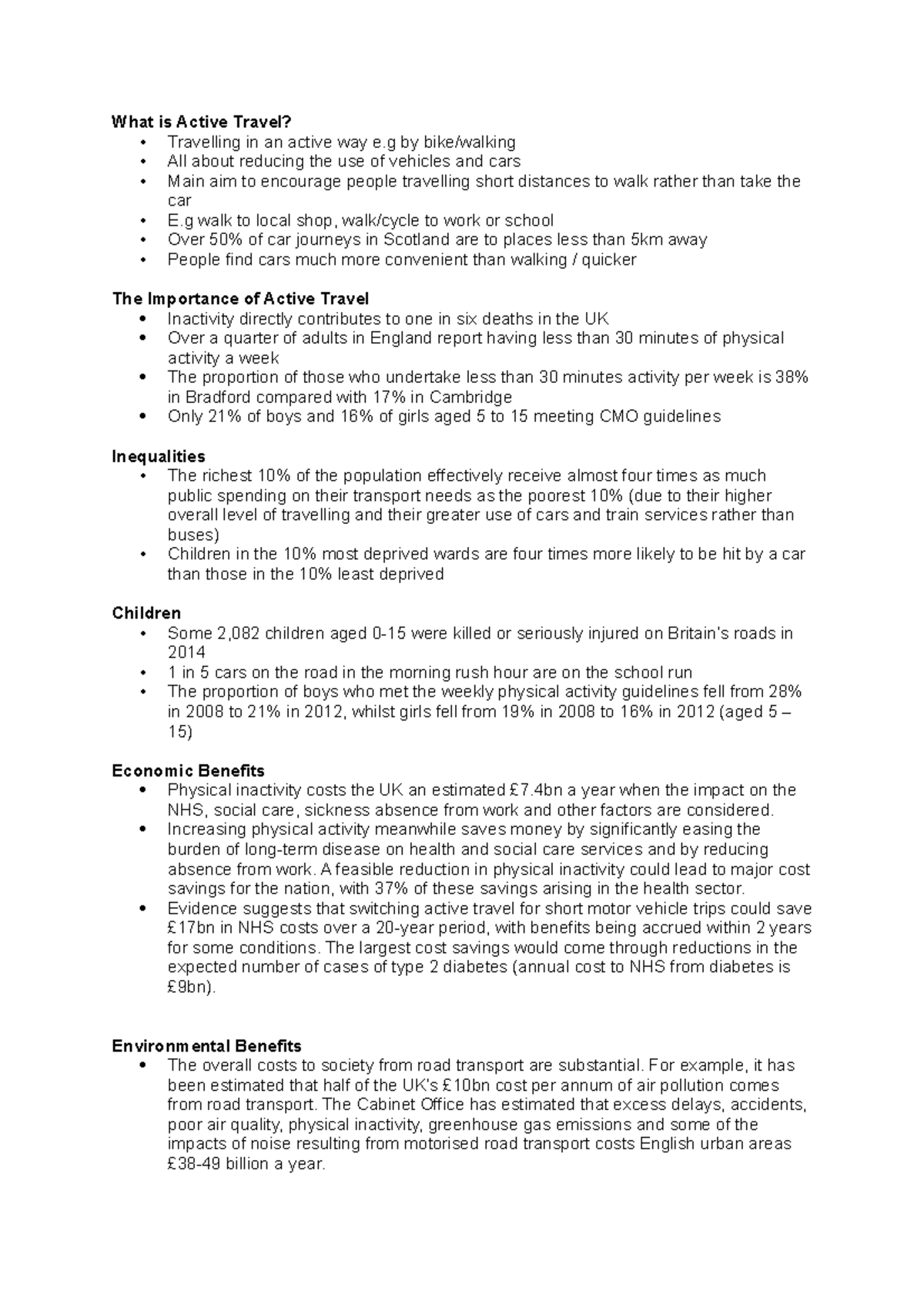 Active Travel - What is Active Travel? - Travelling in an active way e ...