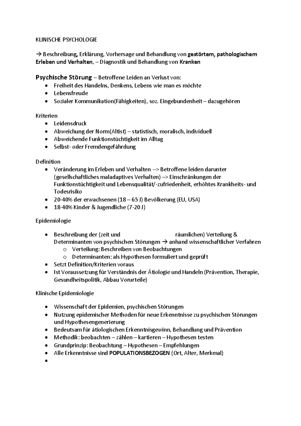 Klinische Psychologie - Warning: TT: undefined function: 22 Warning: TT: undefined function: 22 ...