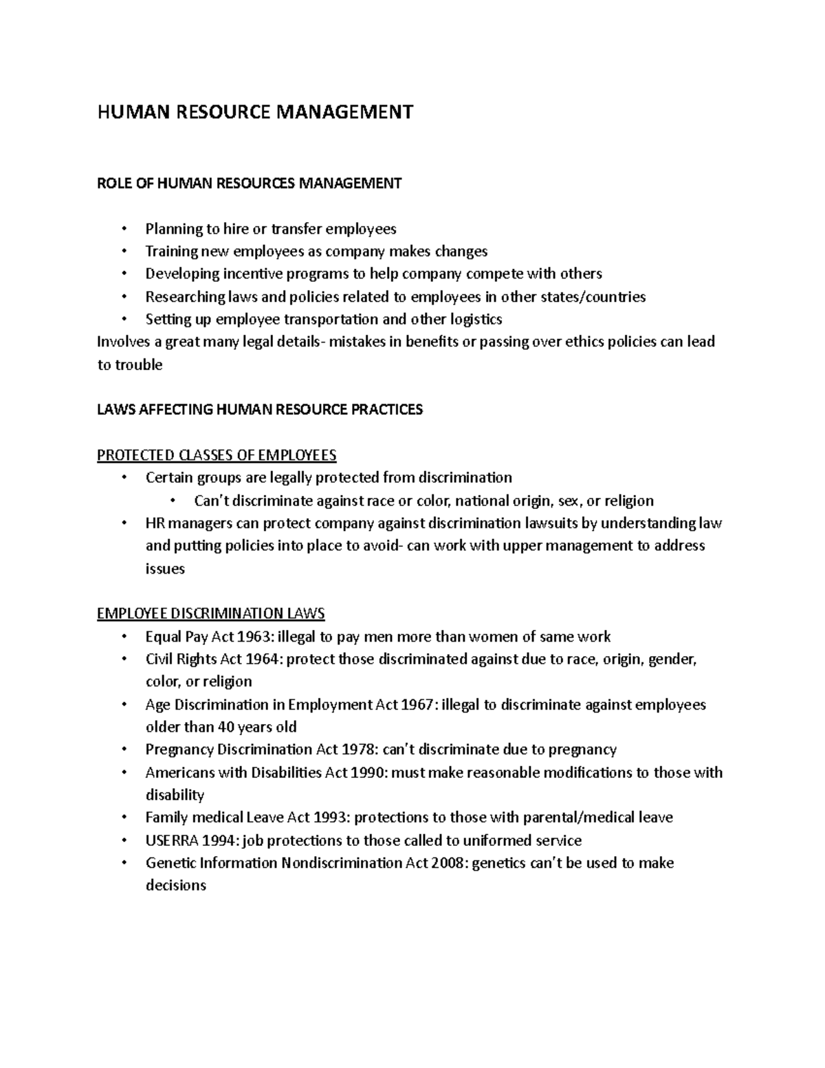 7 Human Resource Management - HUMAN RESOURCE MANAGEMENT ROLE OF HUMAN ...