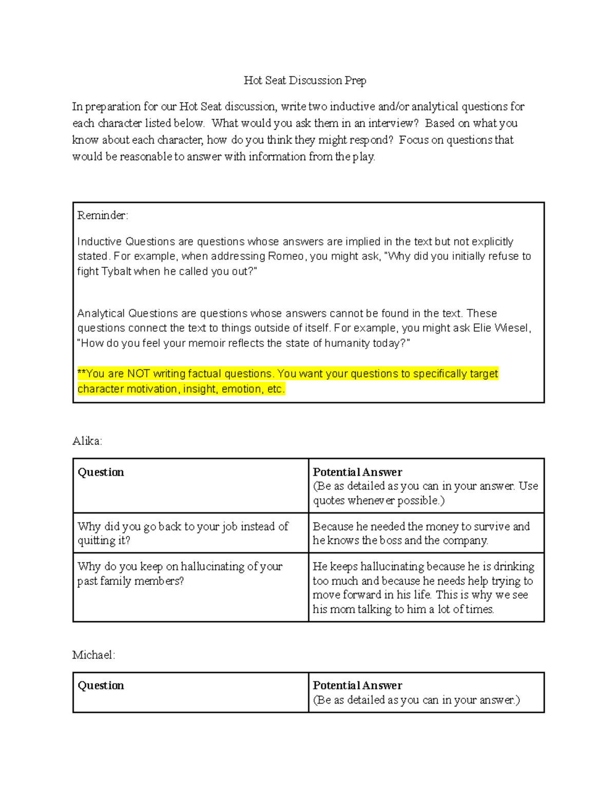 Copy of Kamau Hot Seat Prep Questions SY23-24 - Google Docs - Hot Seat ...