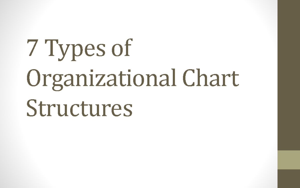 7 Types of Organizational Chart Structures - 7 Types of Organizational ...