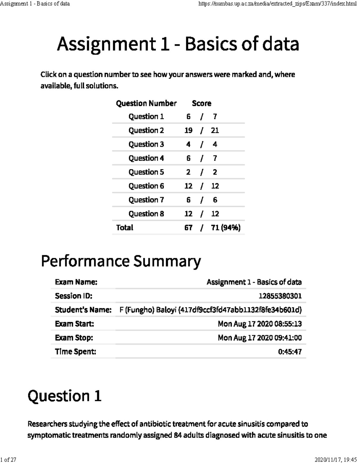 Assignment 1 - Basics of data - BES 220 - 350 numbas.up.ac/media/extracted_zips/Exam/337/index ...